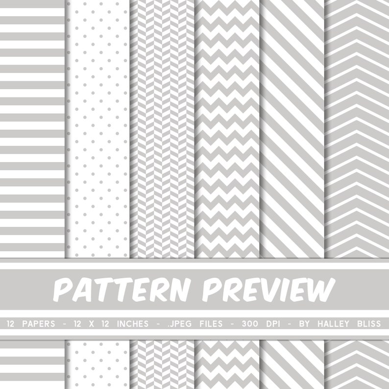 Grey Digital Paper Gray Digital Paper Digital Paper Pack - Etsy