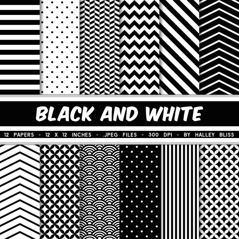 Black White Chevron - Etsy