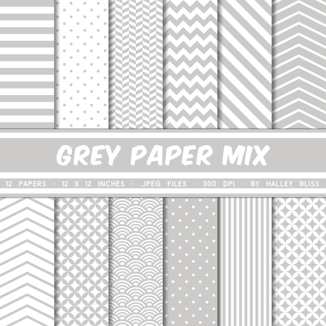 Grey Digital Paper - Gray Digital Paper, Digital Paper Pack, Grey ...