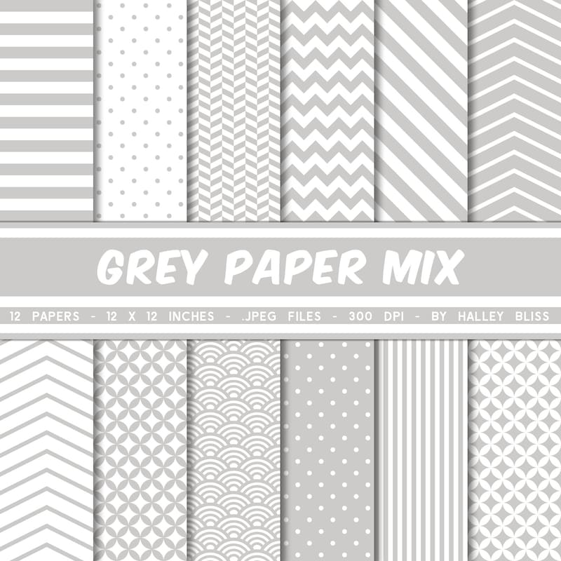 Gray and White Paper - Etsy