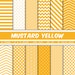 Mustard Yellow Digital Paper - Mustard Yellow Scrapbook Paper, Yellow ...
