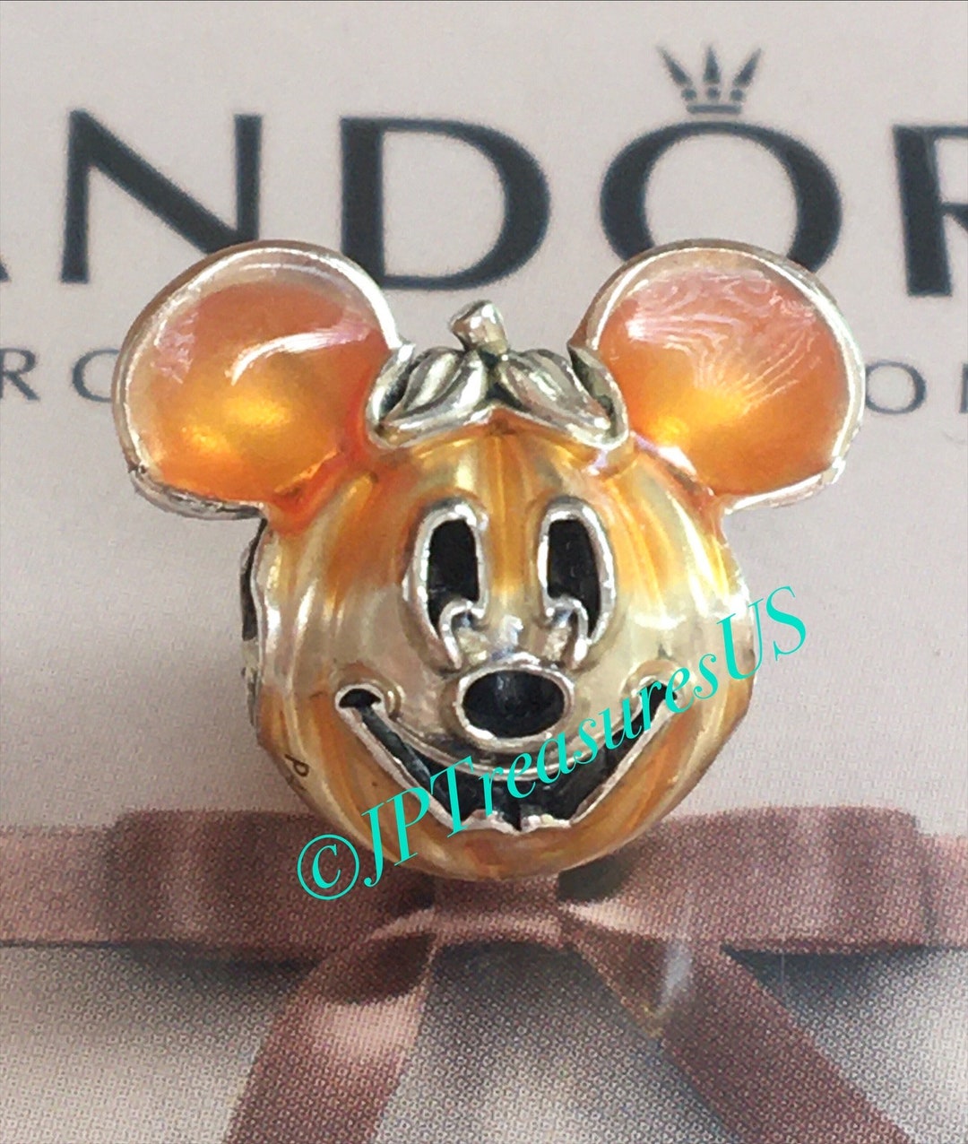 Authentic Pandora Disney Mickey Mouse Pumpkin Boo Charm Pandora Charm ...