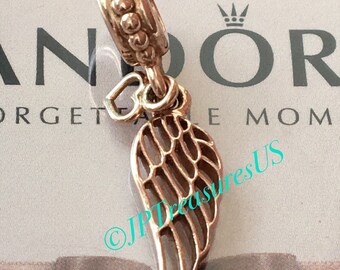 Pandora Heart Winged Angel Dangle Charm, Rose Gold-plated - Etsy