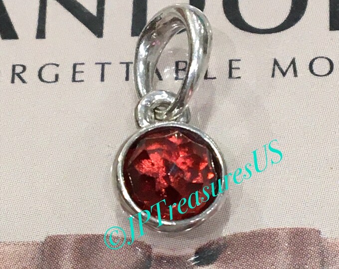 Authentic Pandora January Garnet Droplet Pendant Dangle Charm Pandora ...