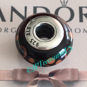 Authentic Pandora Orange Bubbles Murano Glass Charm Retired Pandora ...