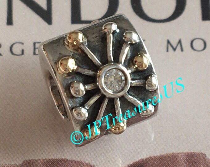 Authentic Pandora Desert Star Charm Retired Pandora Charm Two Tone and ...