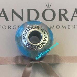 Authentic Pandora Blue Stars Murano Glass Charm Retired - Etsy