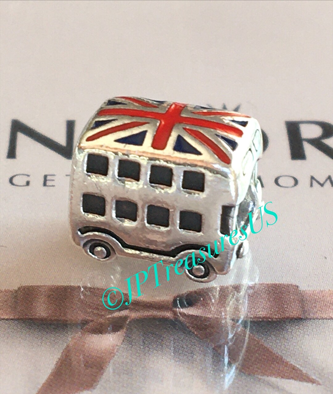 Authentic Pandora London Bus England Sterling Silver With Enamel Charm ...