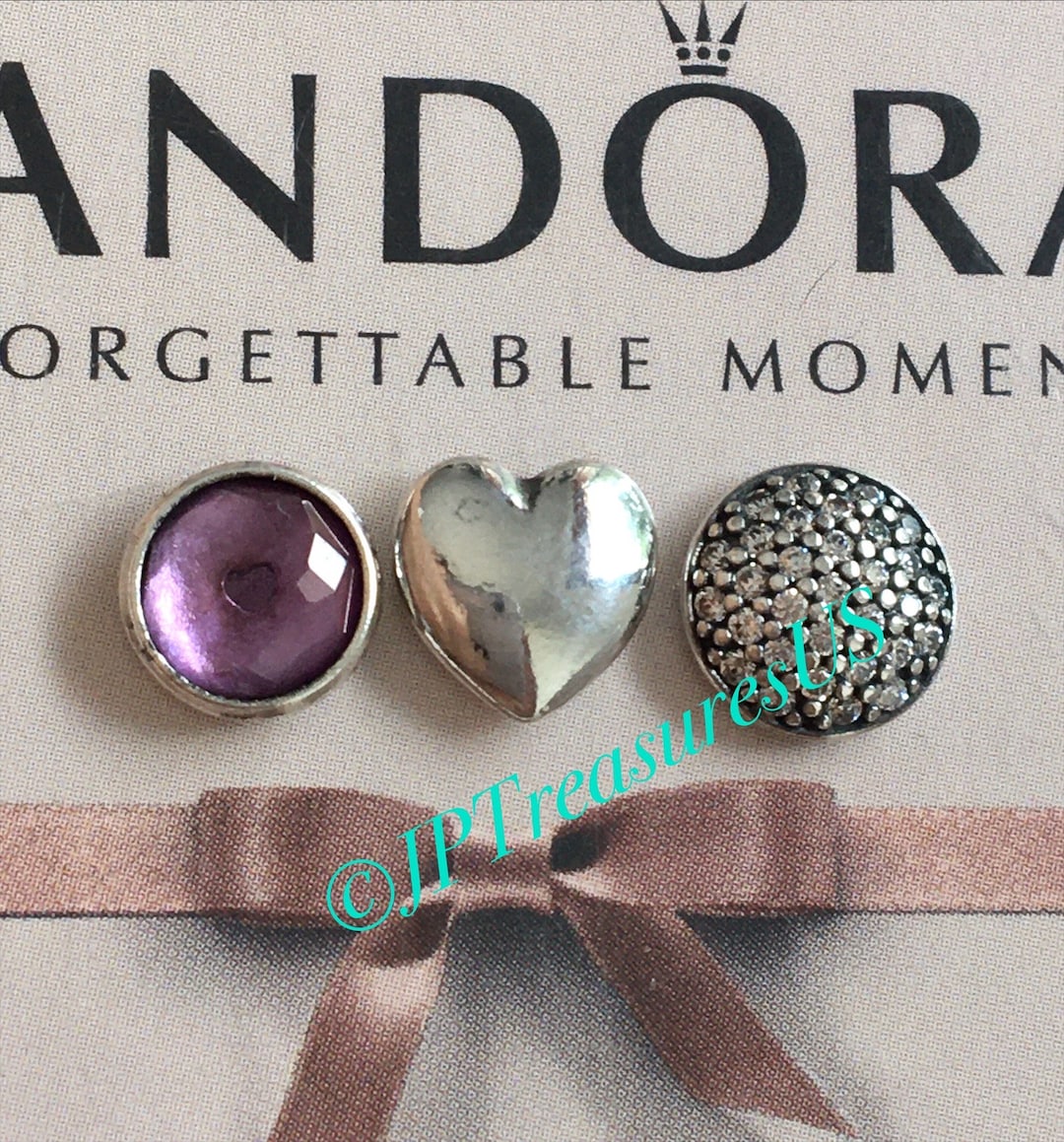 3 Authentic Pandora Petite Locket Charms Pandora February Birthstone ...