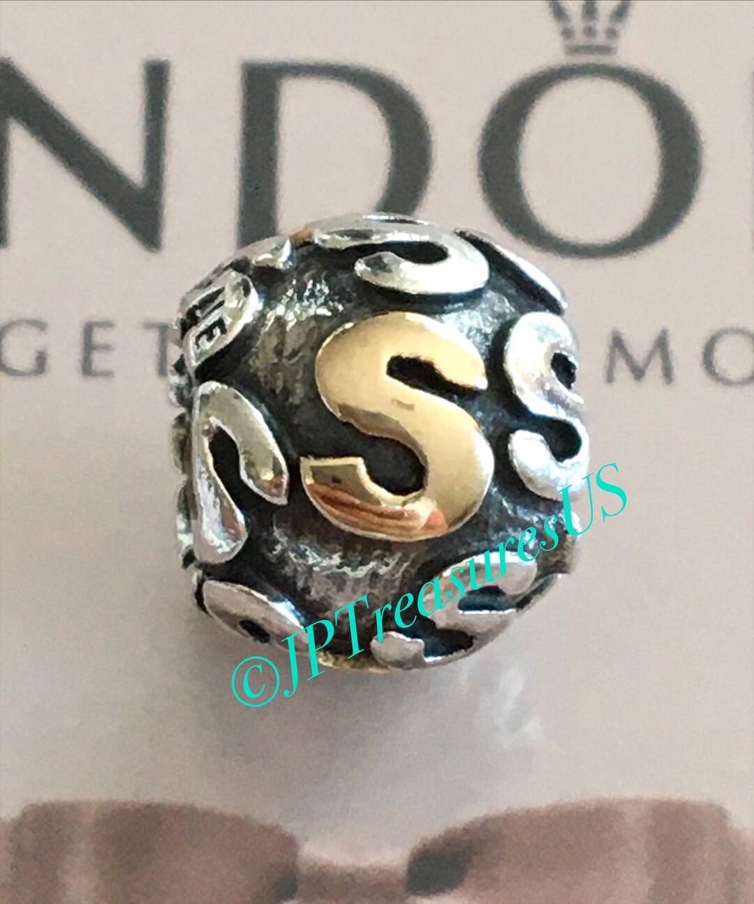 Authentic Pandora Letter S Charm Pandora Alpha S Charm Two Tone Retired ...