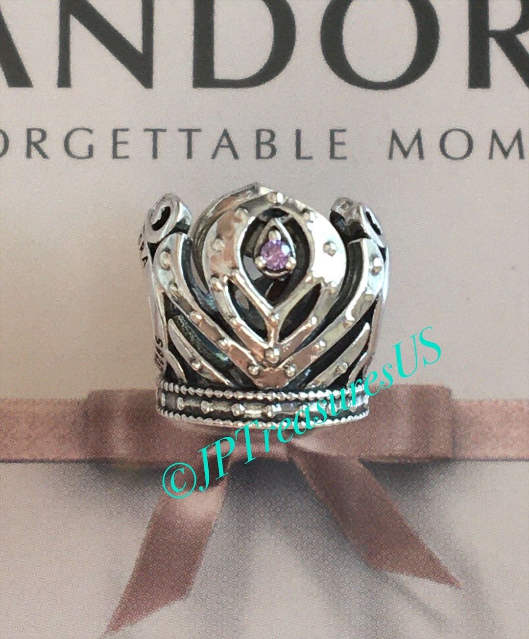 Authentic Pandora Disney Princess Anna Crown With CZ Charm Pandora ...