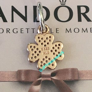 Authentic Pandora Symbol of Lucky in Love Rose Gold Dangle Charm ...