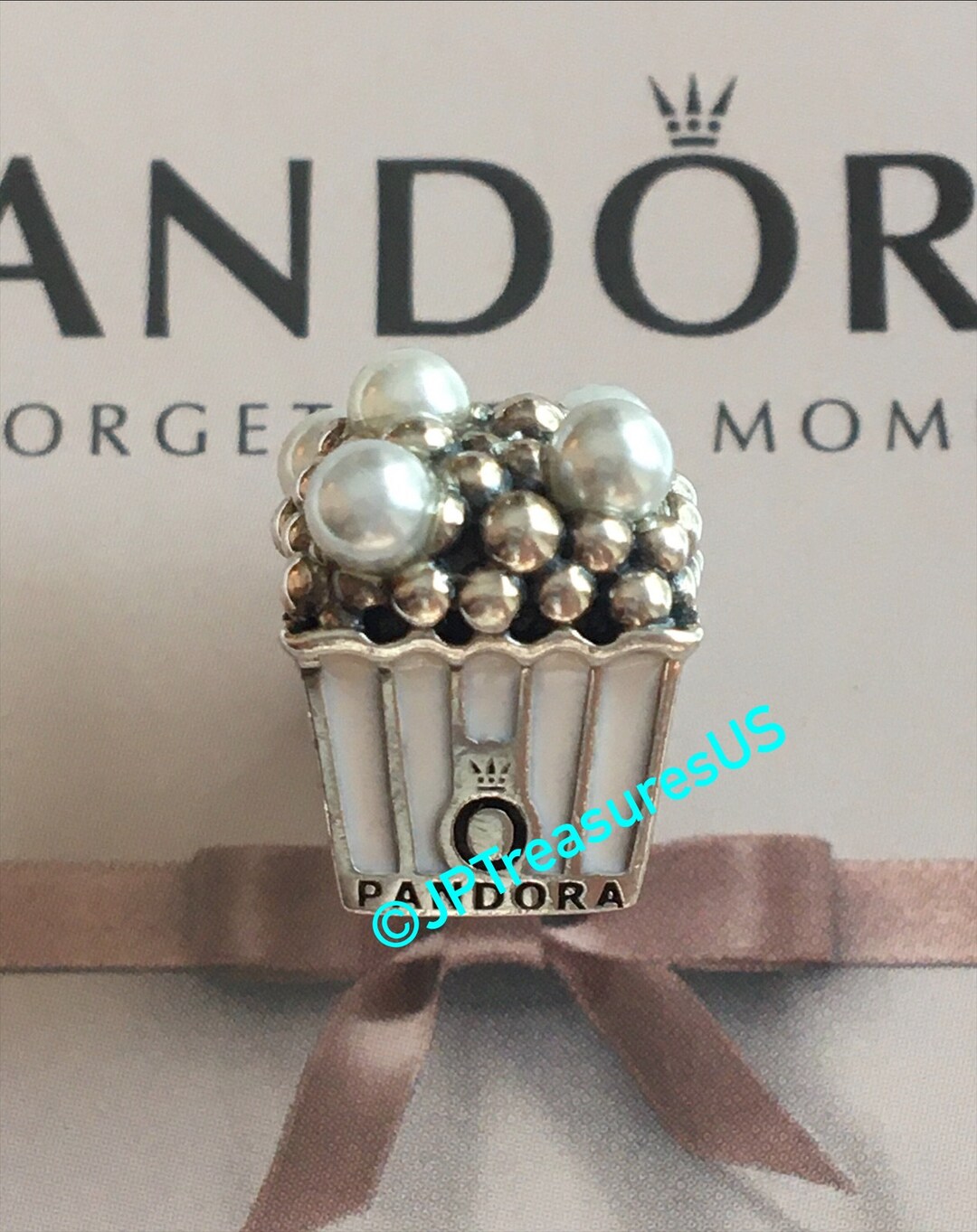 Authentic Pandora Delicious Popcorn Enamel Charm Retired Pandora Charm ...