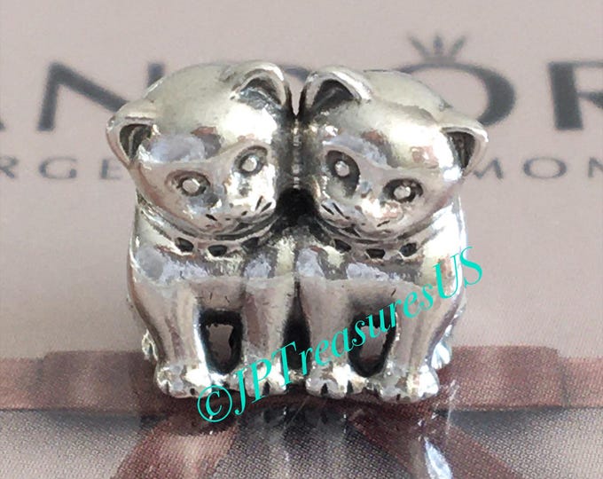 Authentic Pandora Purrfect Together Kittens Charm Retired Pandora Cats ...