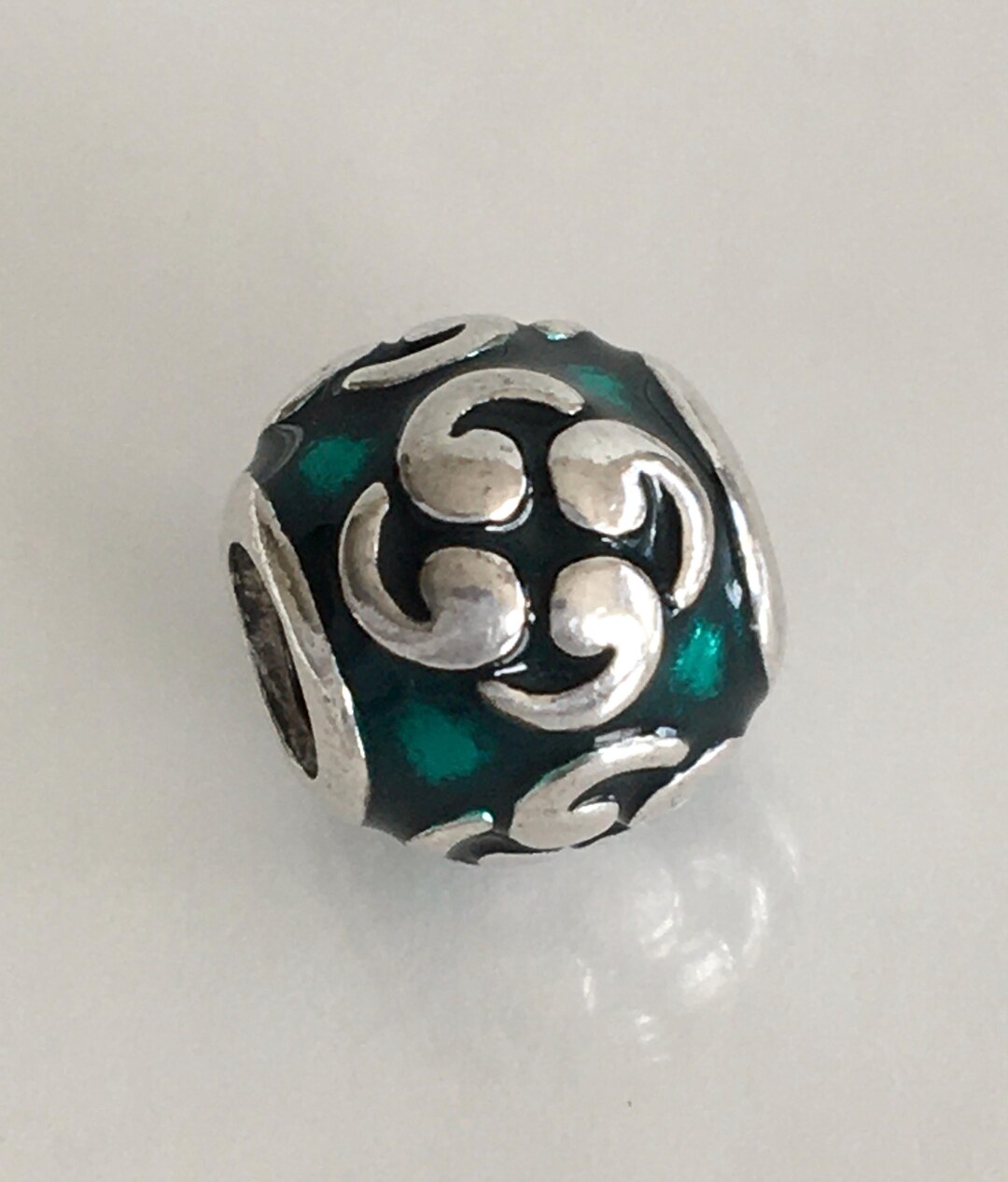 Pandora Zen Turquoise Enamel Charm Retired Pandora Charm Free Shipping ...