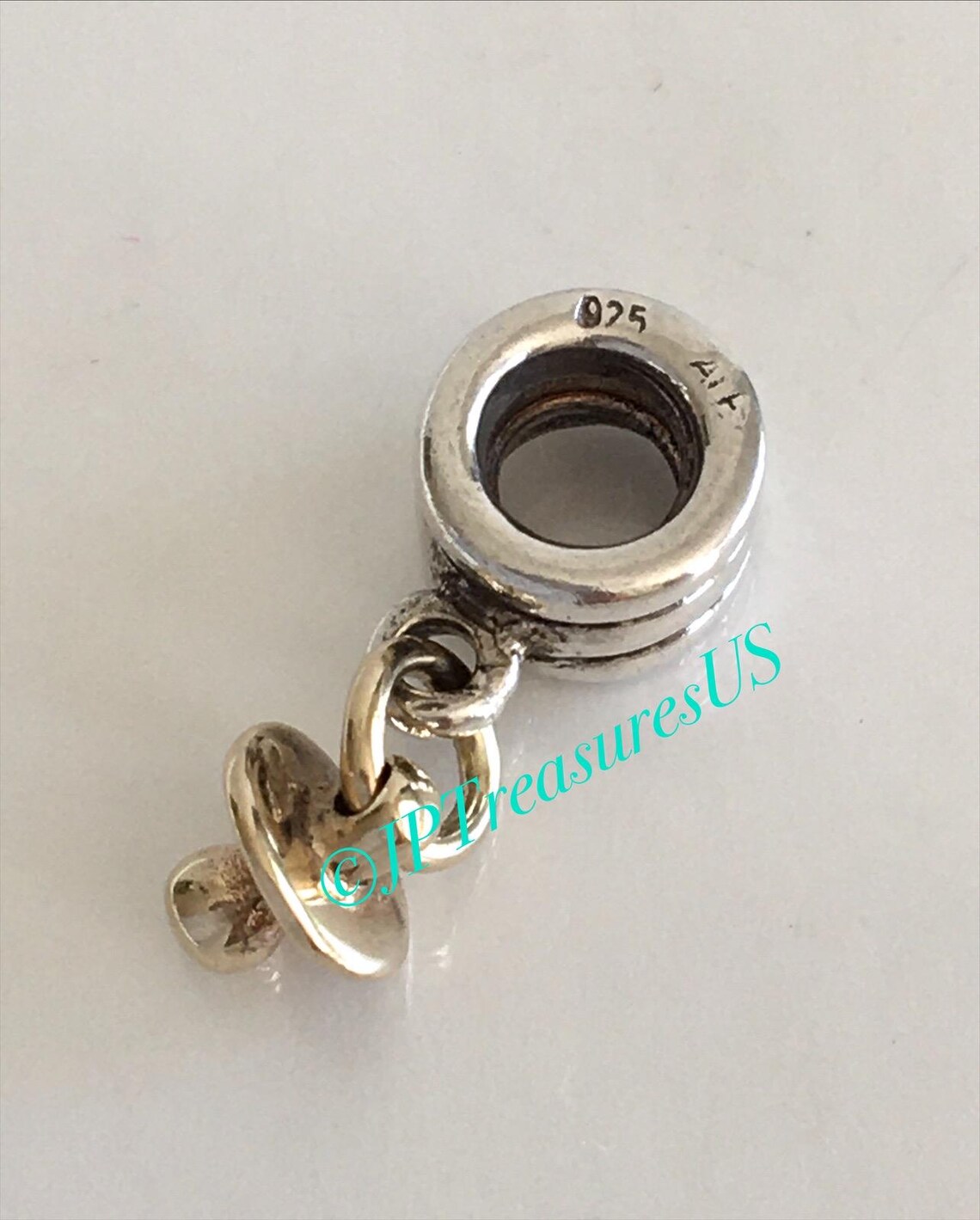 Pandora Pacifier Dangle Charm Two Tone Retired Pandora Charm Pandora ...