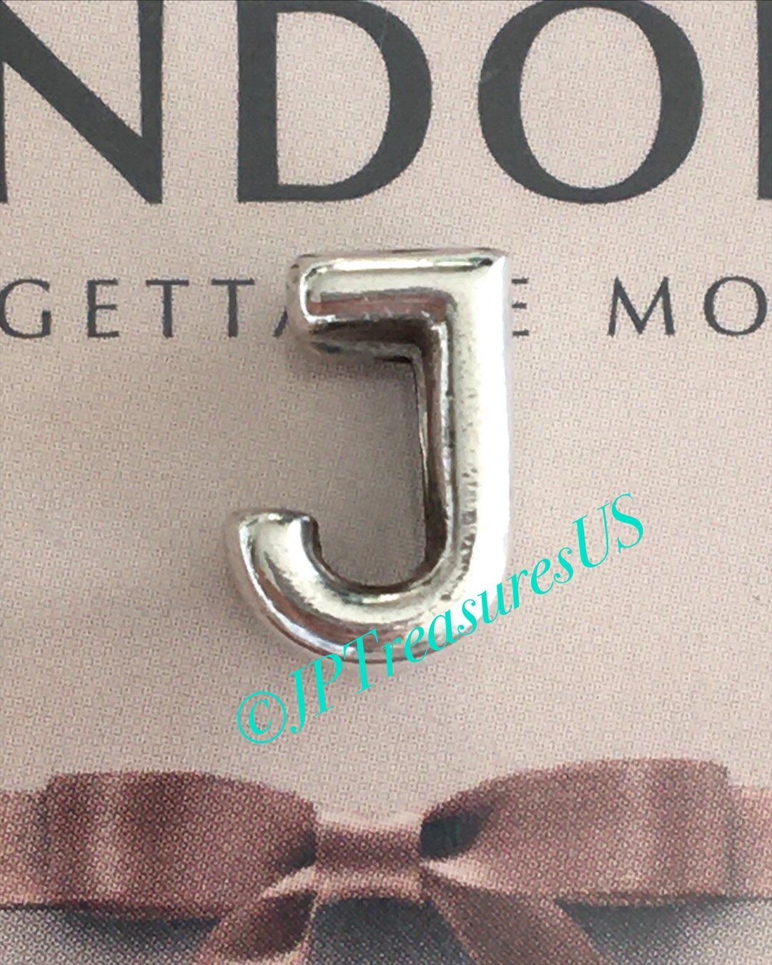 Authentic Pandora Letter J Charm Spacer Pandora Alpha Initial J Pandora ...