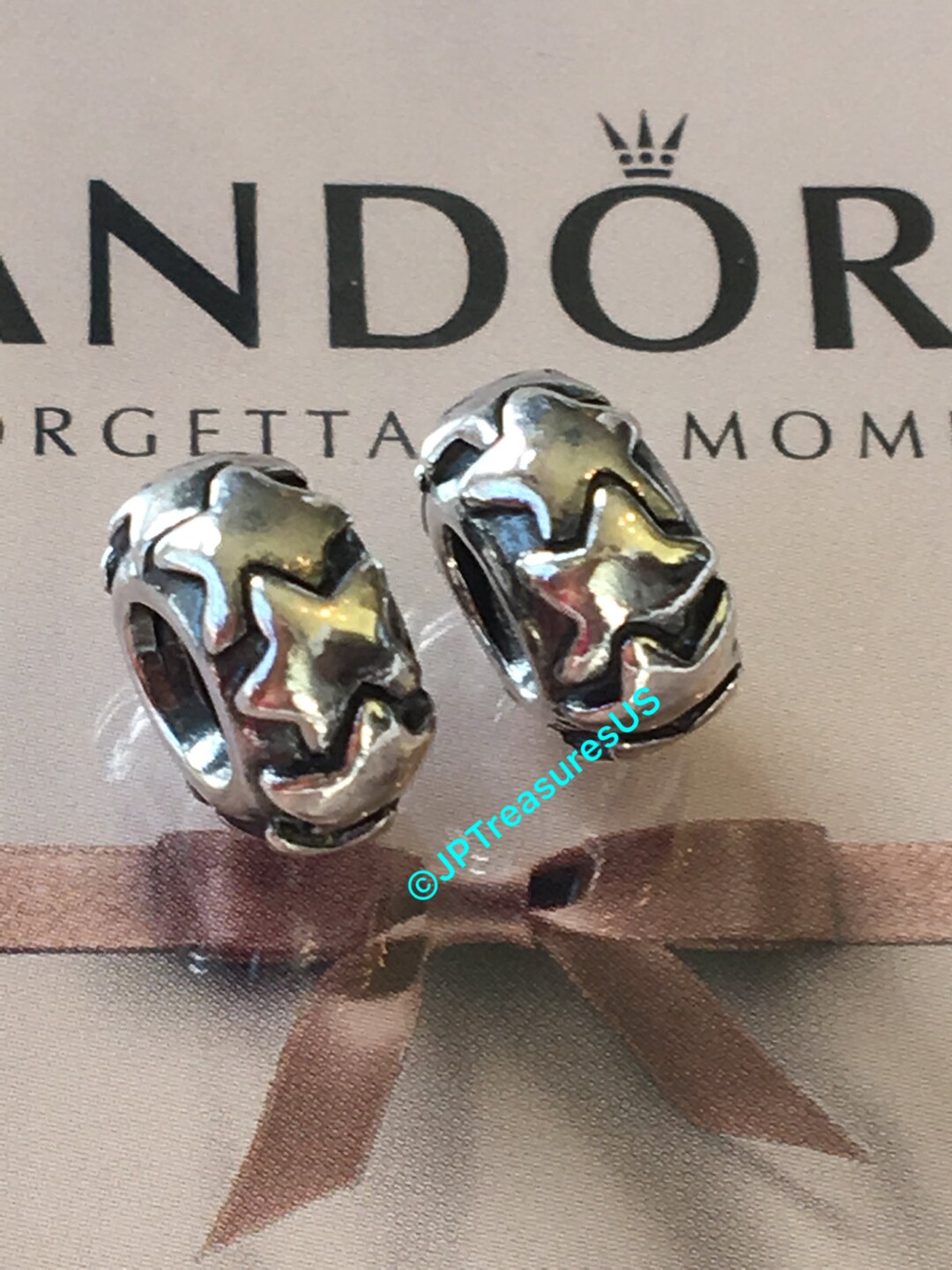 2 Authentic Pandora Shooting Star Spacers Retired Pandora - Etsy