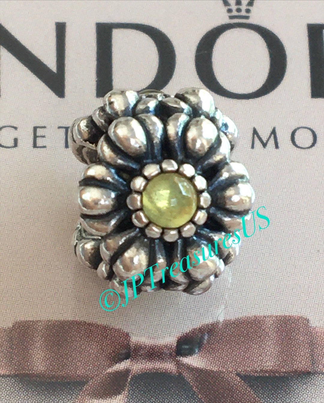 Authentic Pandora Birthday Bloom August Peridot Stone Charm Retired ...