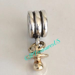Pandora Pacifier Dangle Charm Two Tone Retired Pandora Charm Pandora ...