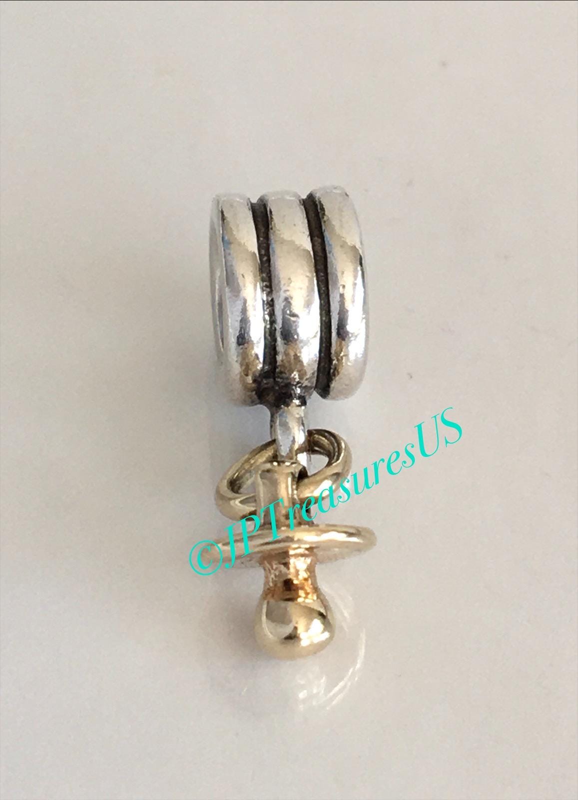 Pandora Pacifier Dangle Charm Two Tone Retired Pandora Charm Pandora ...