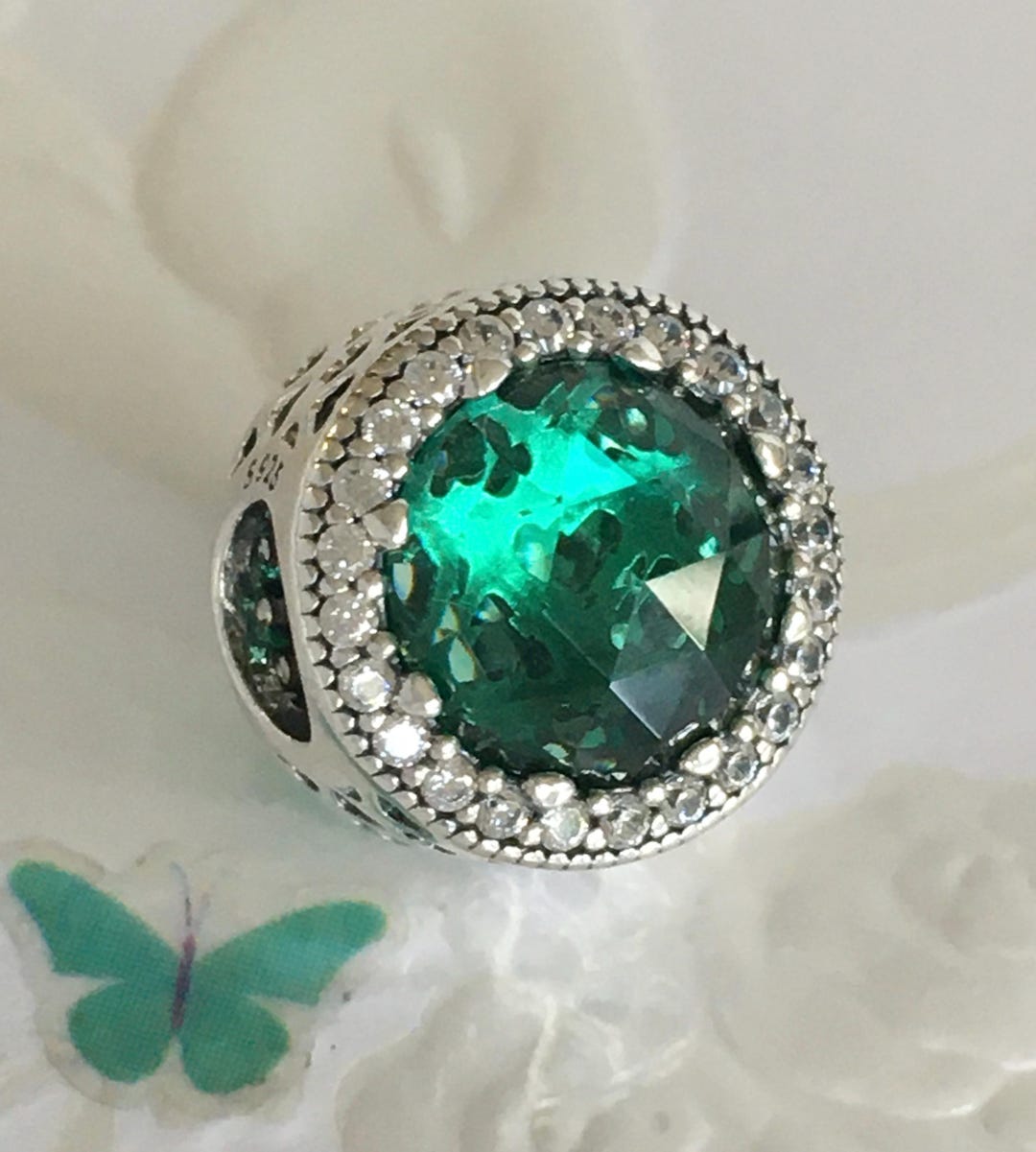 Pandora Radiant Hearts Emerald Green Crystal Charm Pandora Charm Free ...