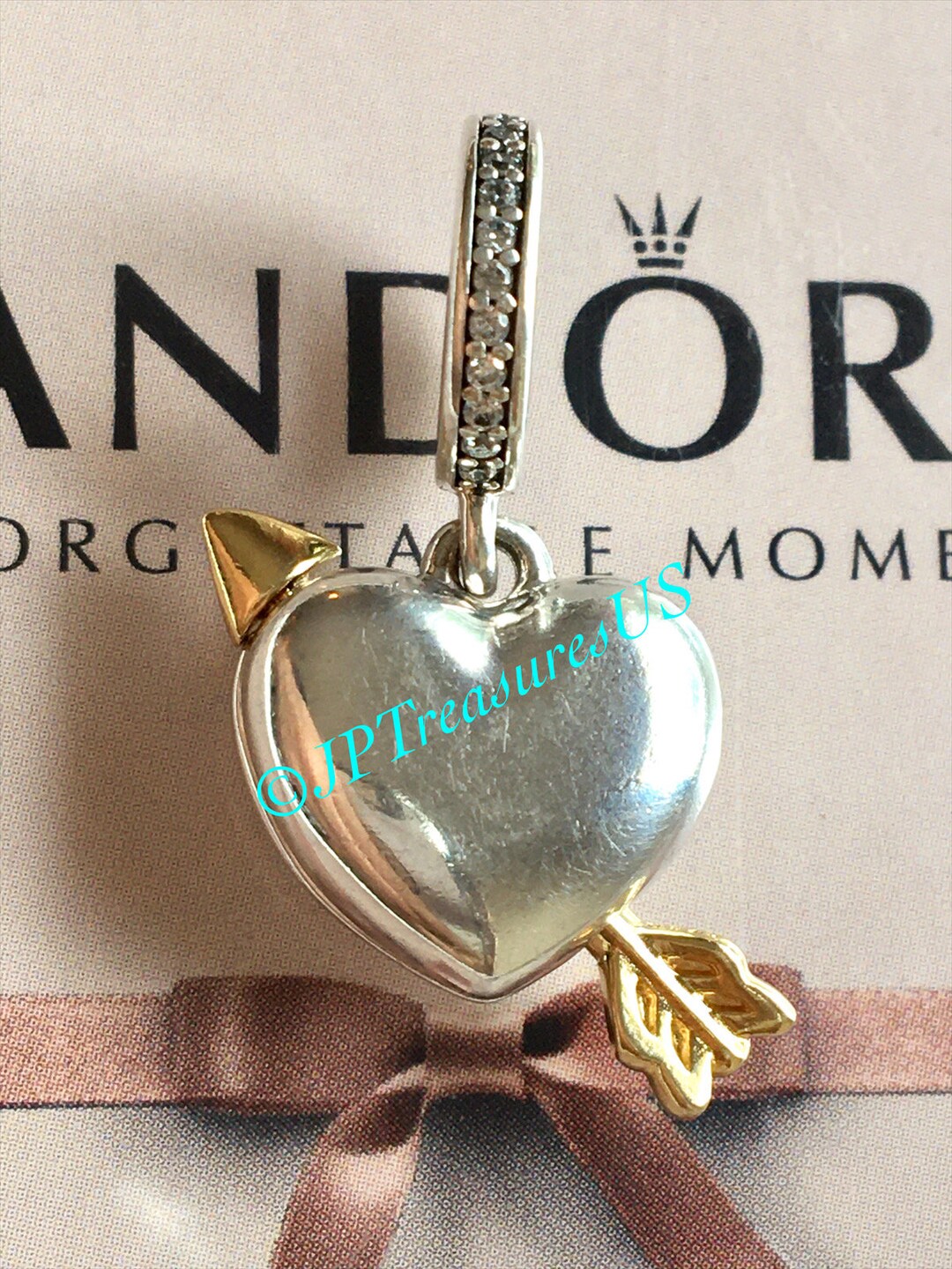 Authentic Pandora Shine Arrow of Love Heart Dangle Charm Pandora Heart ...