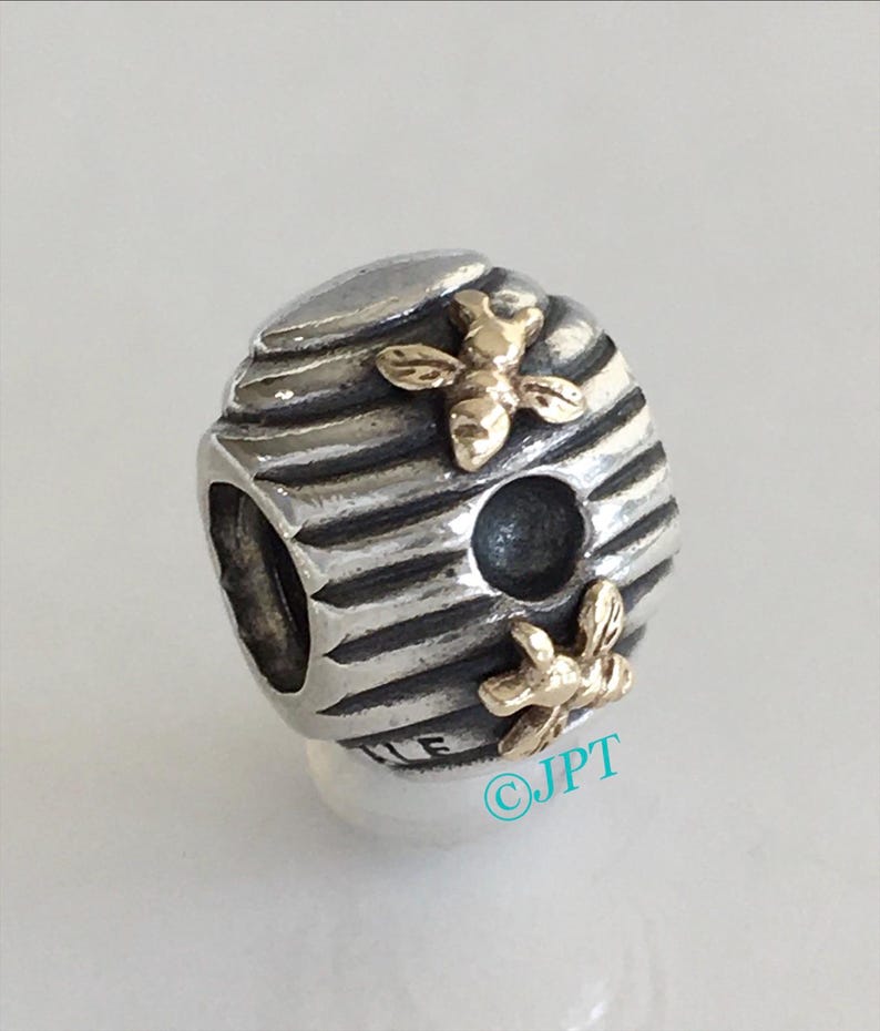 Authentic Pandora Beehive Charm Two Toned Retired Pandora Charm Free ...