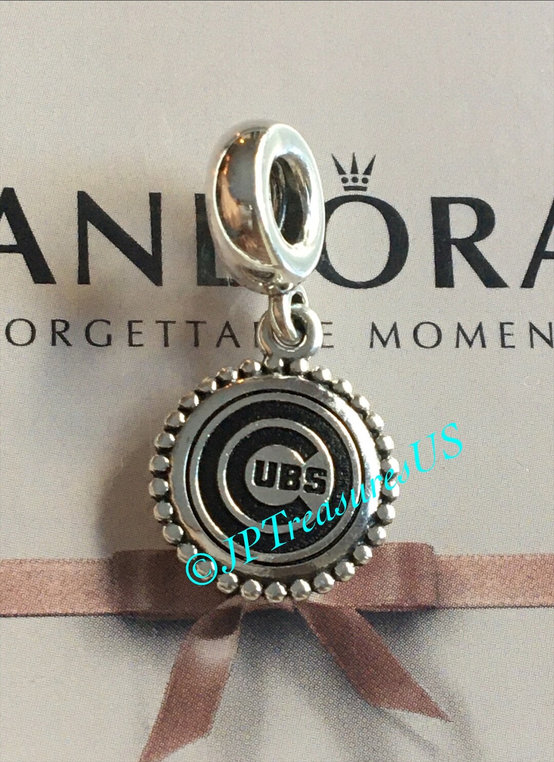 Authentic Pandora Unforgettable Moments Chicago CUBS Dangle Charm ...