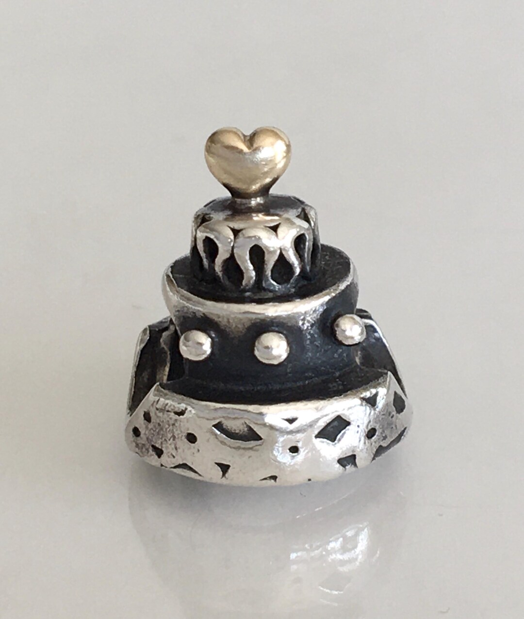 Pandora Celebration Cake Charm Retired Pandora Charm Two Tone Free ...
