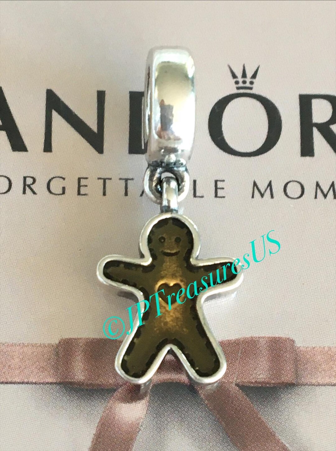 Authentic Pandora Gingerbread Man Enamel Dangle Charm Pandora Christmas ...