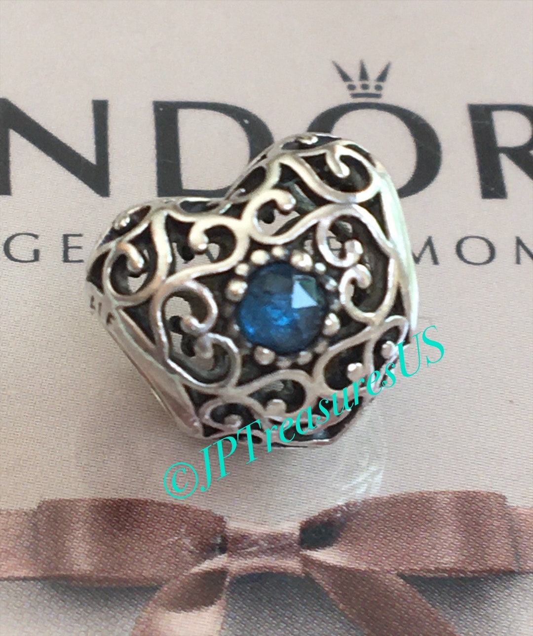 Authentic Pandora December Signature Heart Charm Pandora Birthstone ...