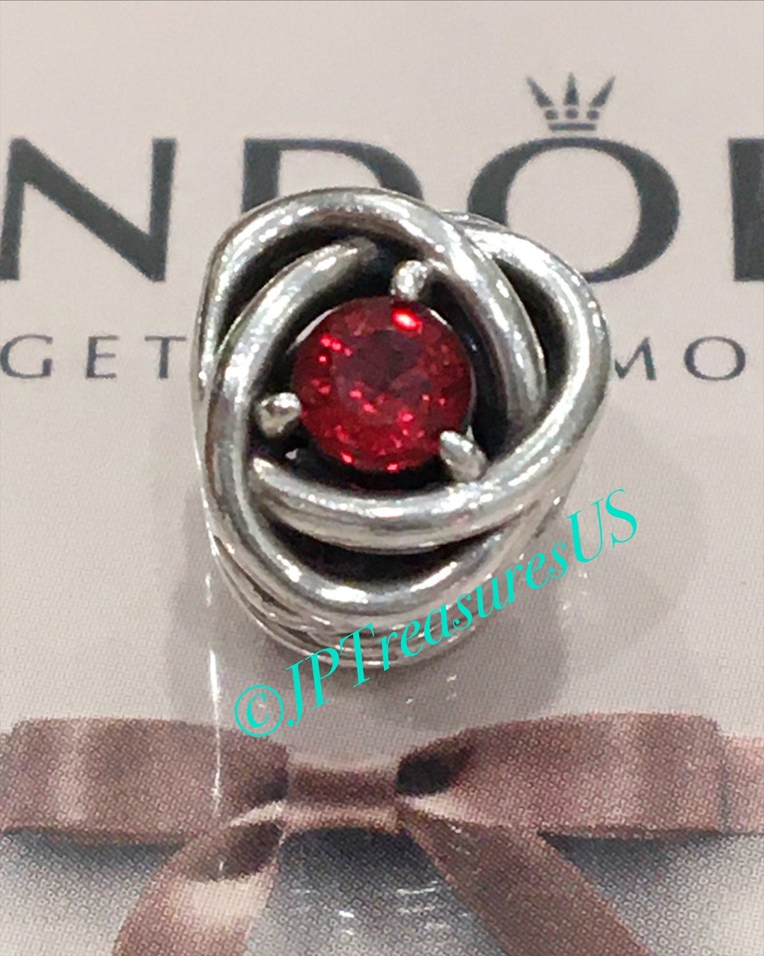 Authentic Pandora January Red Eternity Circle Charm Birthstone Charm ...