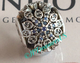 Authentic Pandora Crystalized Snowflake Blue Crystals and Clear CZ ...