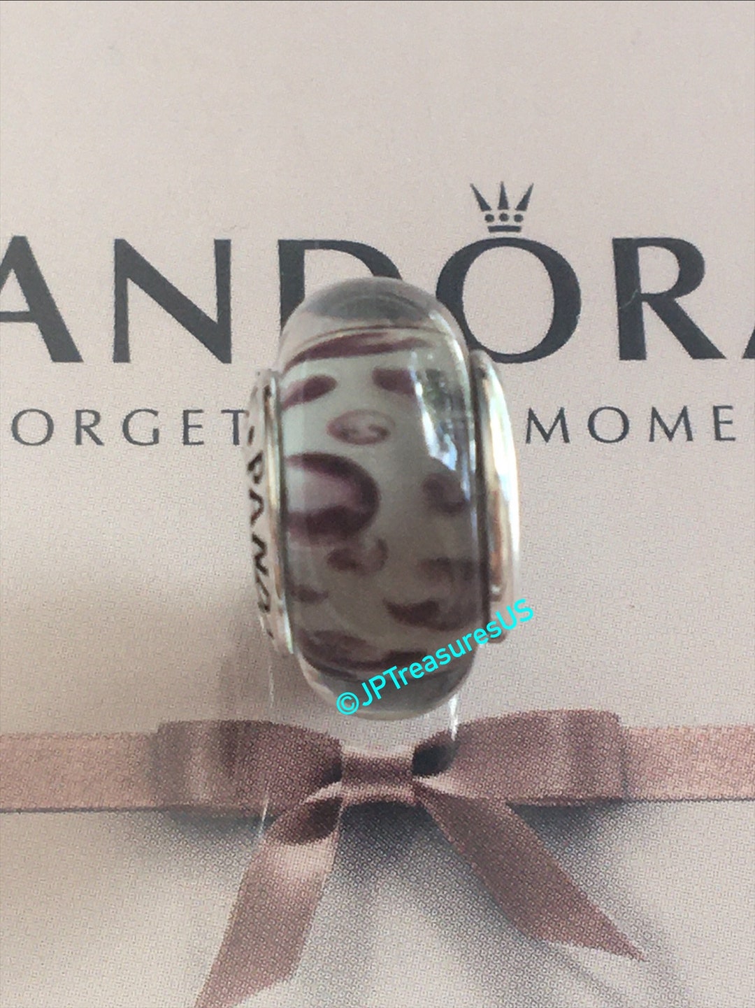Authentic Pandora Leopard Bead Murano Glass Pandora Charm Retired ...