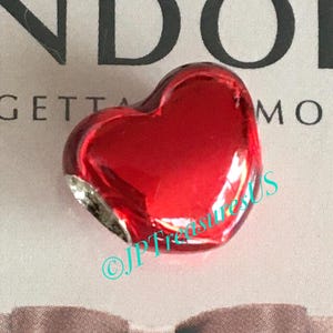 Authentic Pandora Metallic Red Heart Charm Pandora Heart Enamel Pandora ...