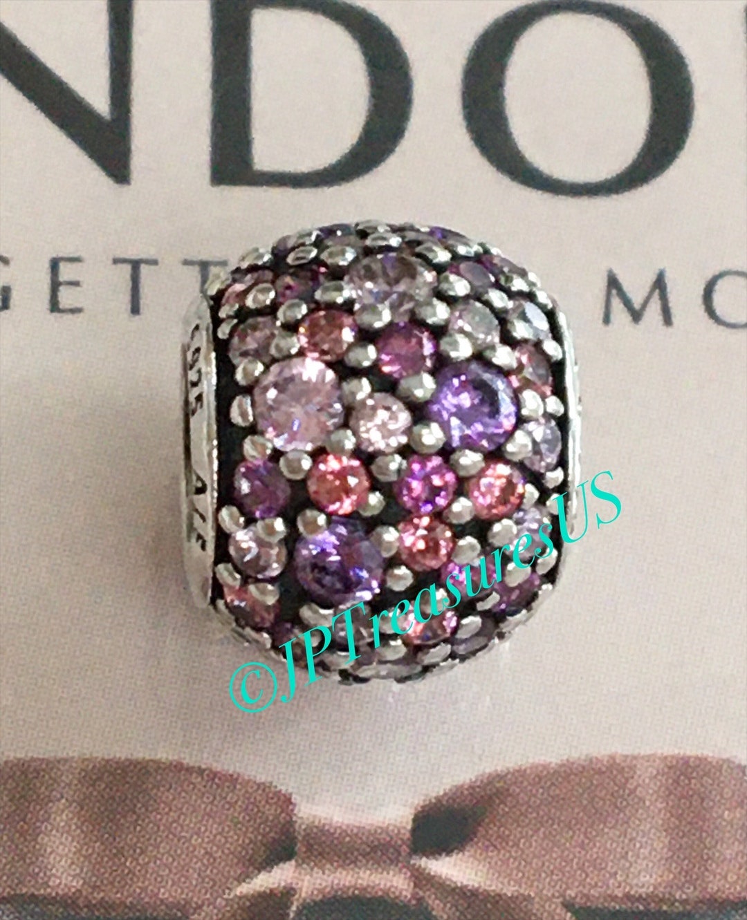 Authentic Pandora Sky Mosaic Purple and Pink Crystals Pave Multi Color ...
