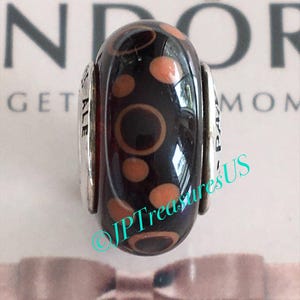 Authentic Pandora Orange Bubbles Murano Glass Charm Retired Pandora ...