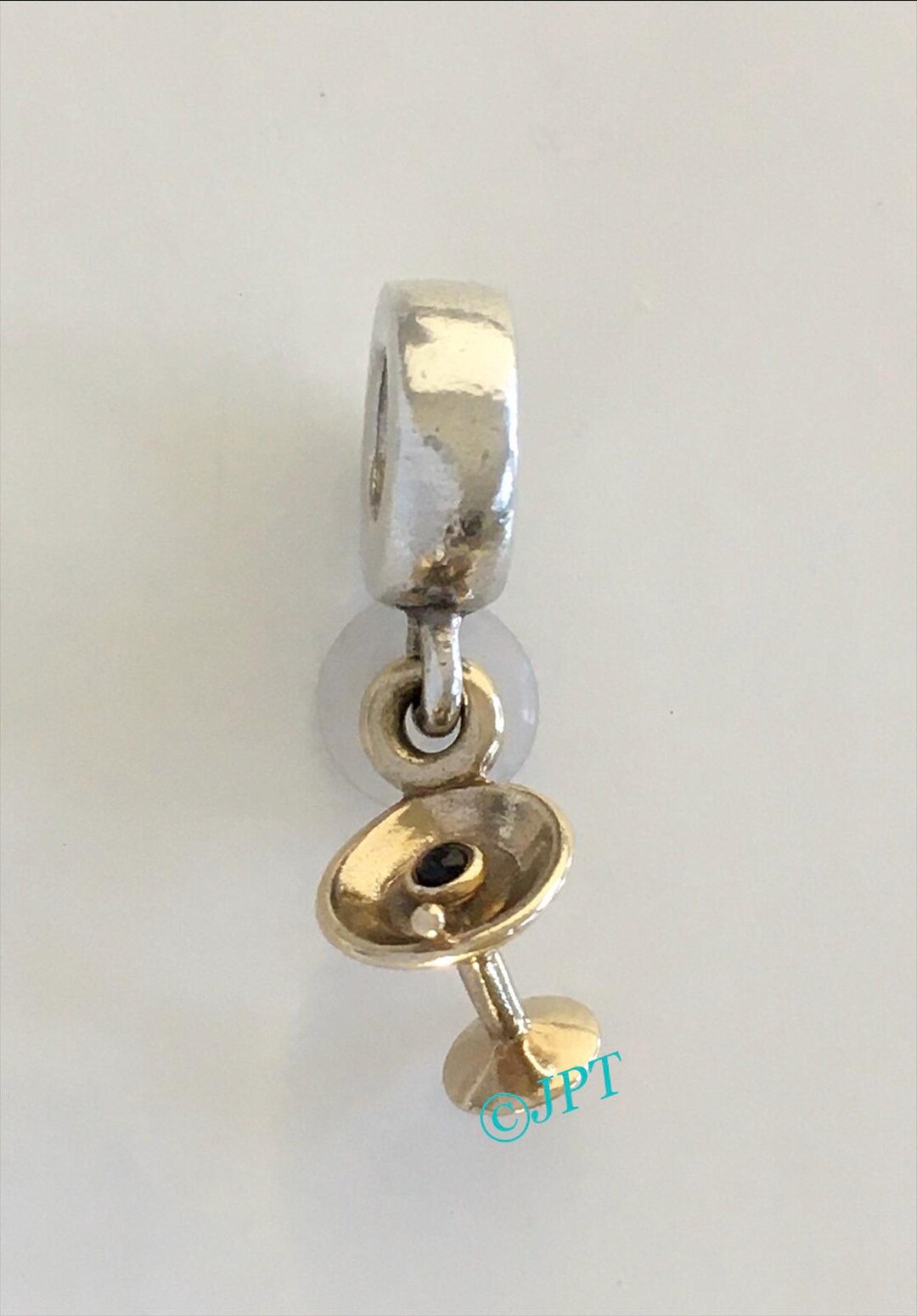 Pandora Cocktail Martini Glass Dangle Charm Two Tone Retired Pandora ...