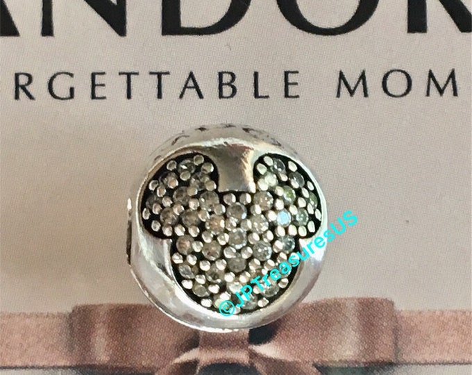 Authentic Pandora Mickey Mouse Head Clip With CZ Pandora Disney Clip ...