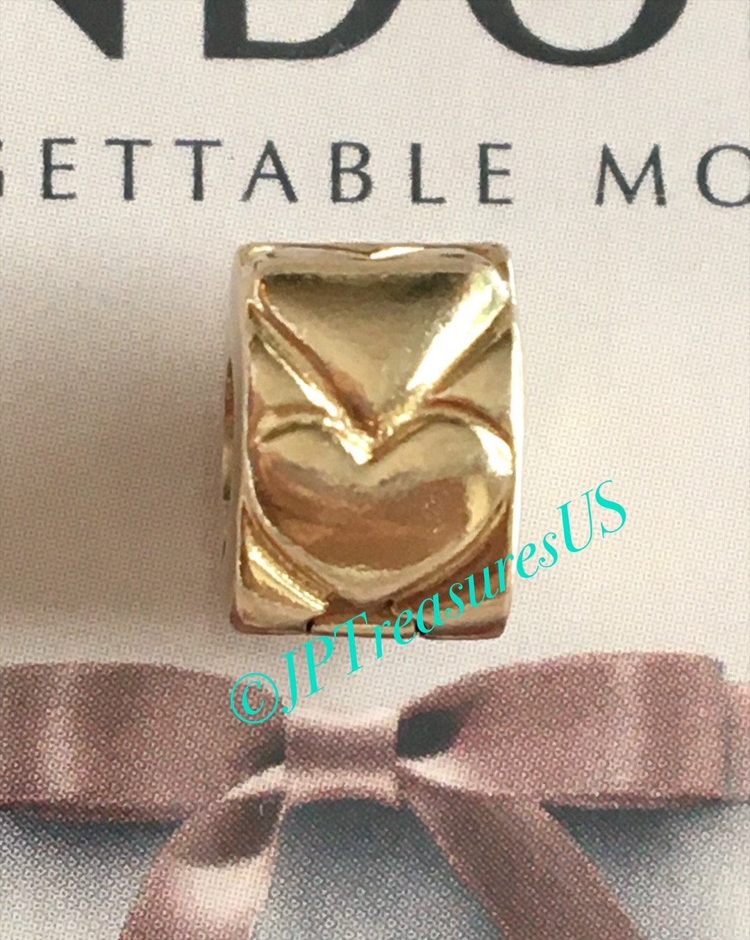 Authentic Pandora Simple Heart Clip 14k Yellow Gold Pandora Heart Clip ...