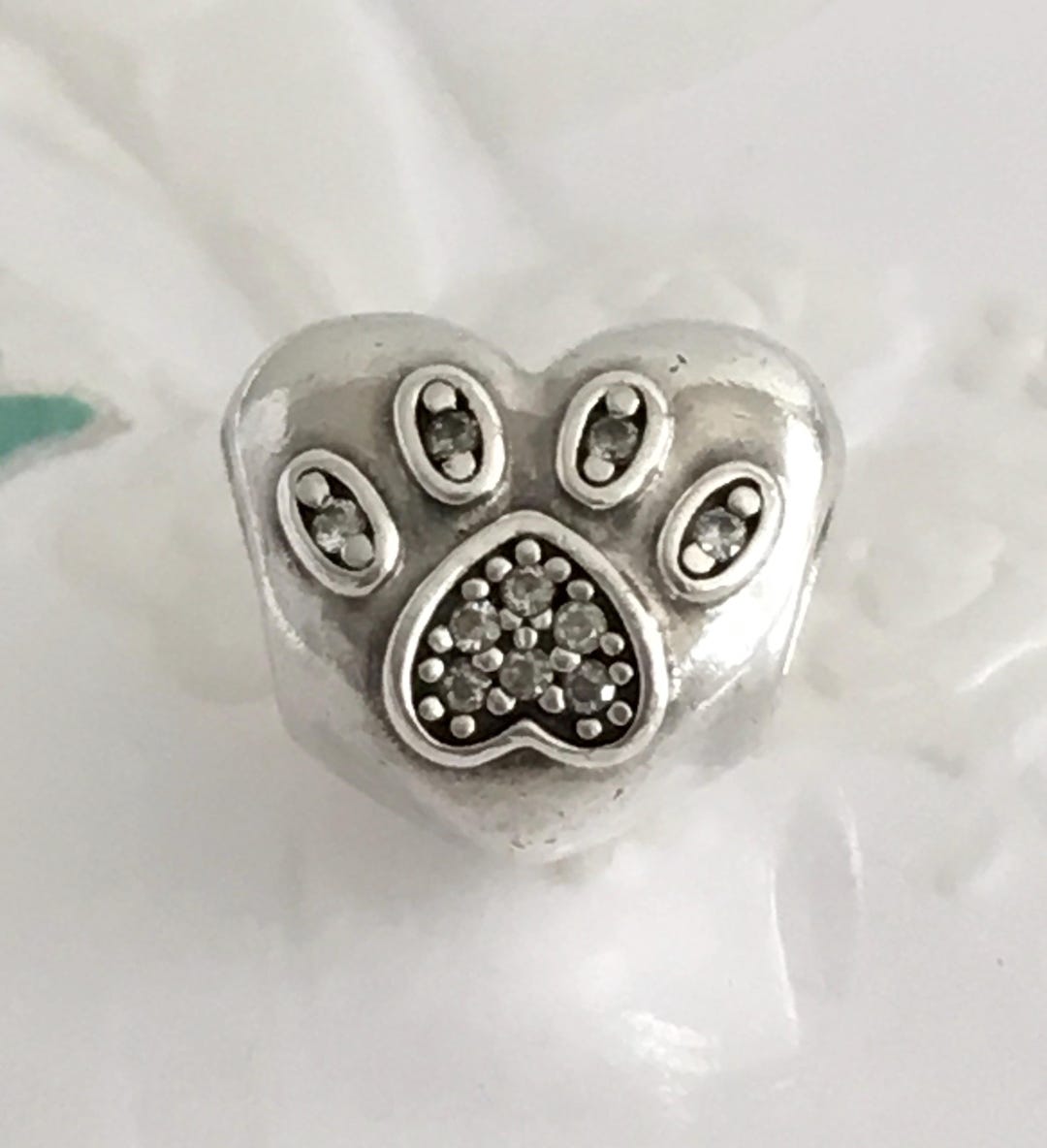 Pandora I Love My Pet Charm Pandora Paw Dog Cat Charm Retired Pandora ...