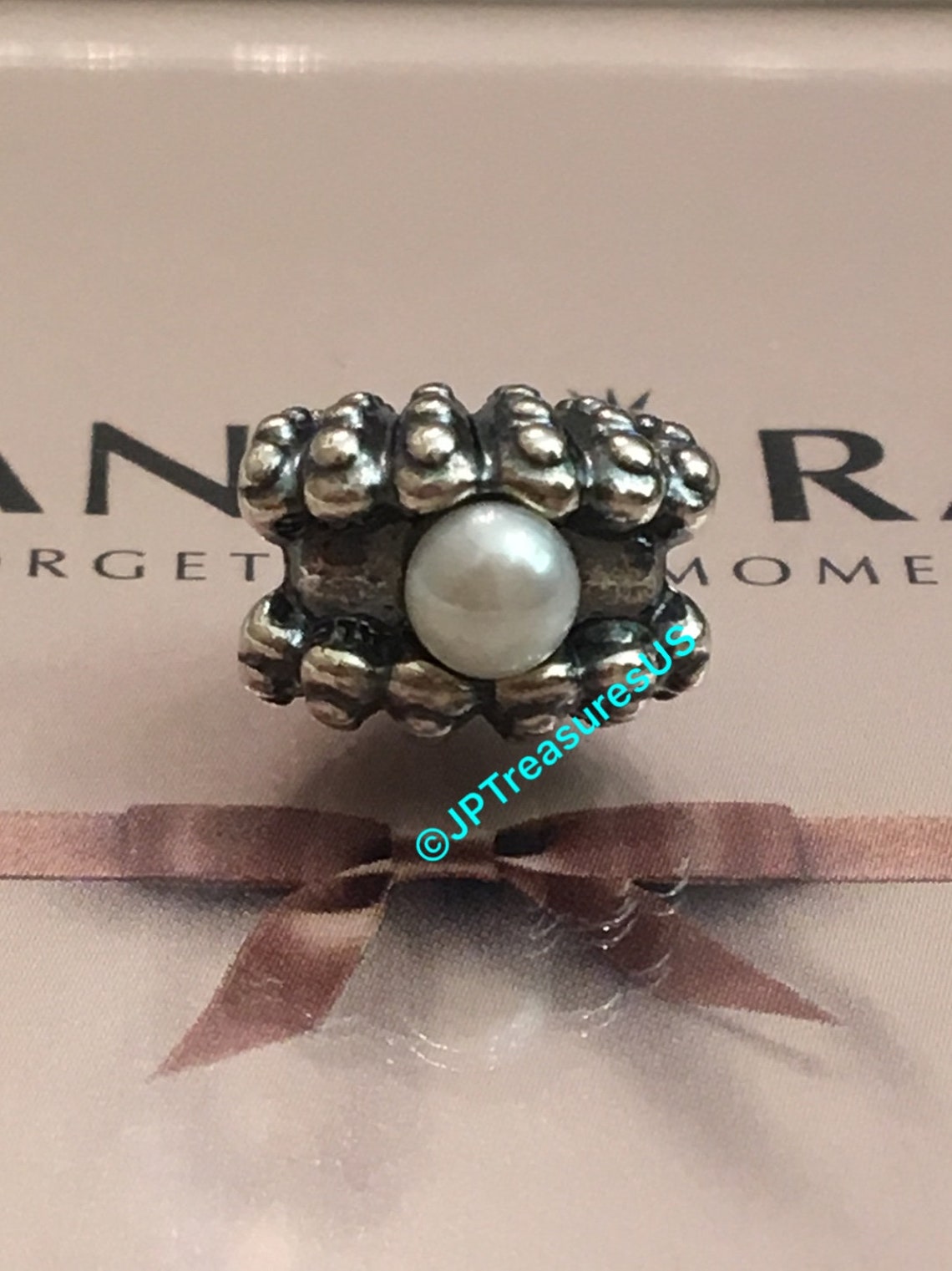 Authentic Pandora Shell with Pearl Charm Retired Pandora Charm | Etsy