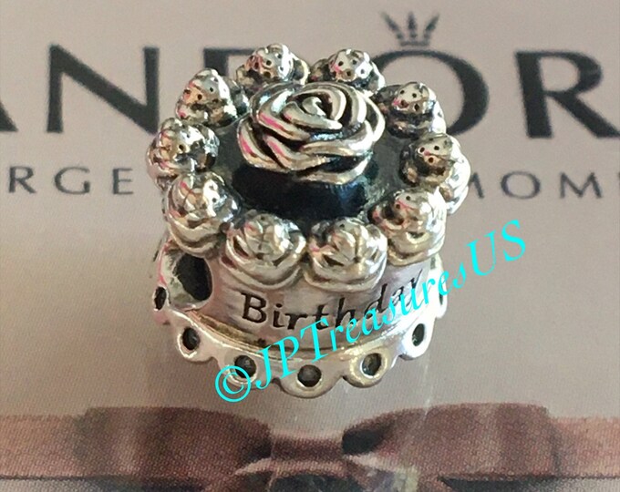 Authentic Pandora Happy Birthday Cake Charm Retired Pandora Cake Charm ...