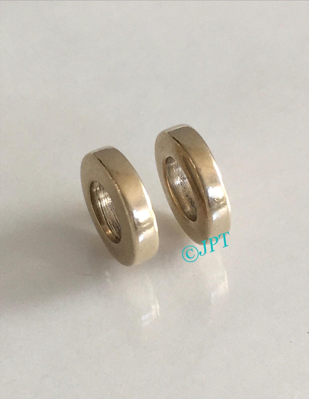 2 Pandora Gold Smooth Spacers Retired Pandora Charms Spacers 14K Yellow ...