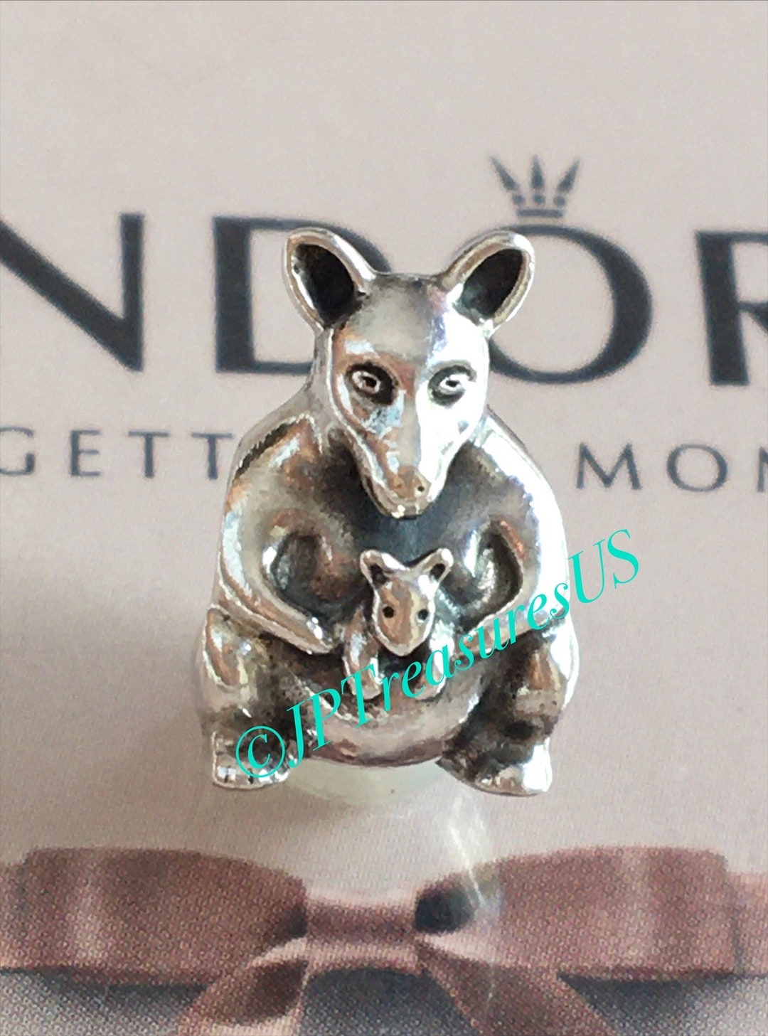 Authentic Pandora Kangaroo With Baby Charm Retired Pandora Charm ...