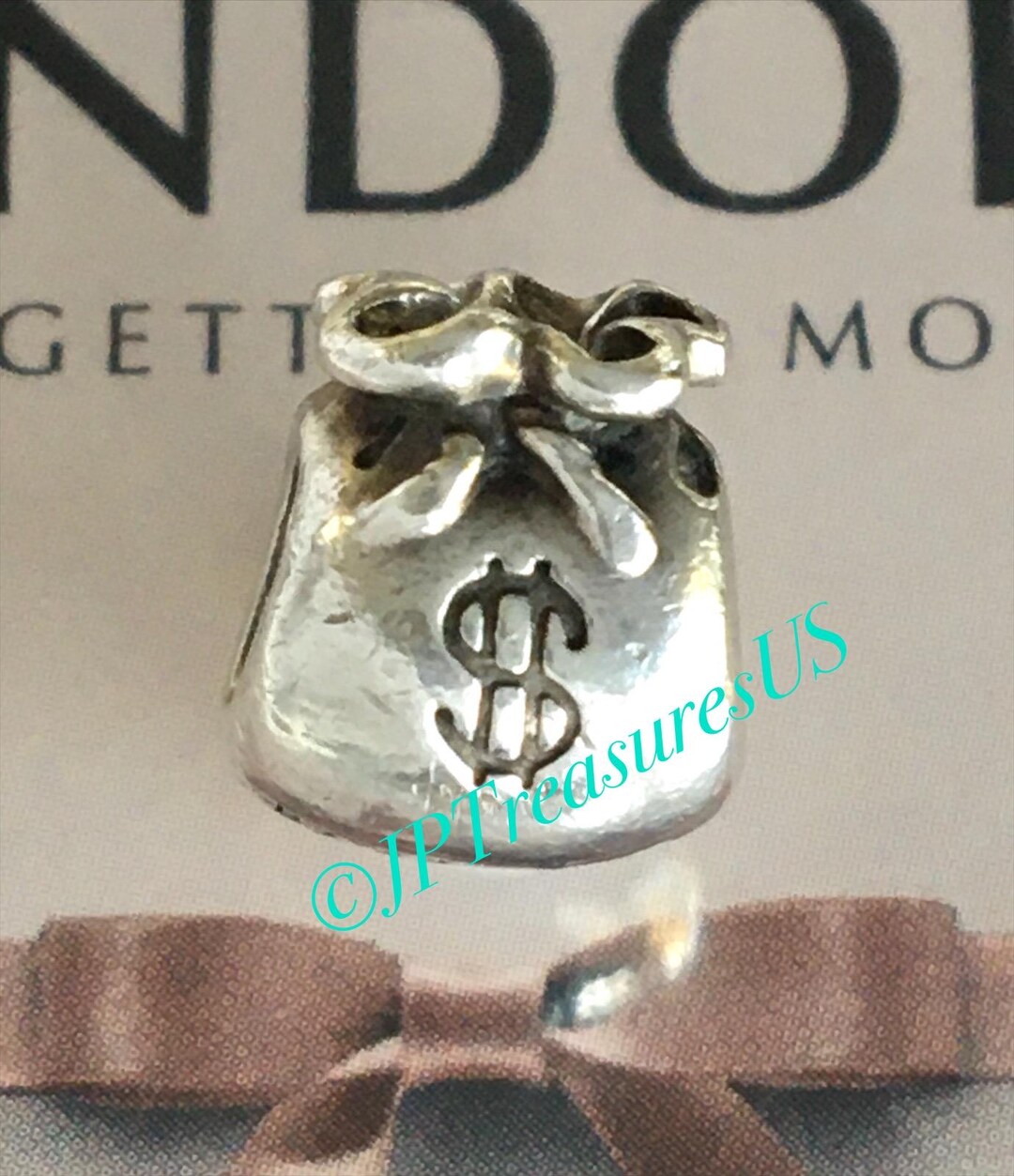 Authentic Pandora Money Bag Charm Retired Pandora Charm Pandora Free ...