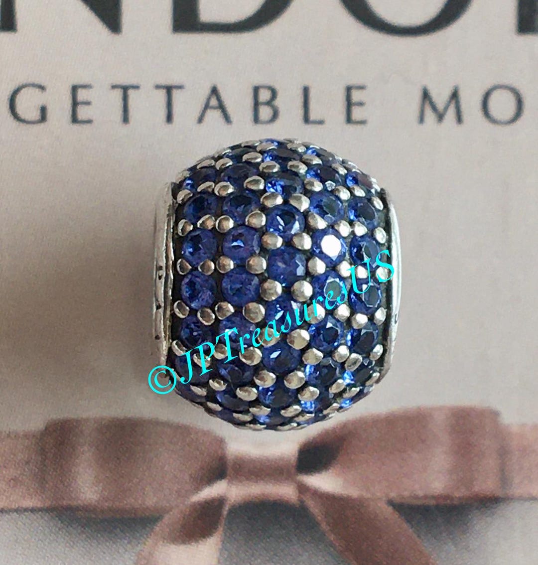 Authentic Pandora Blue Pave Lights CZ Retired Pandora Charm Cubic ...