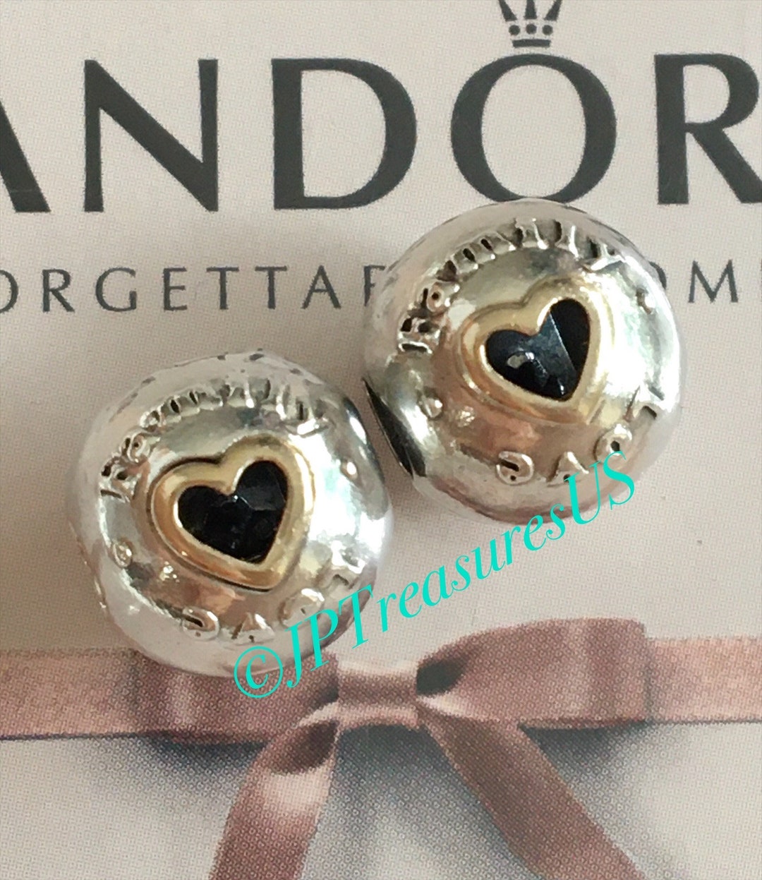 2 Authentic Pandora Family & Love Clips Pandora Two Tone Clips Retired ...
