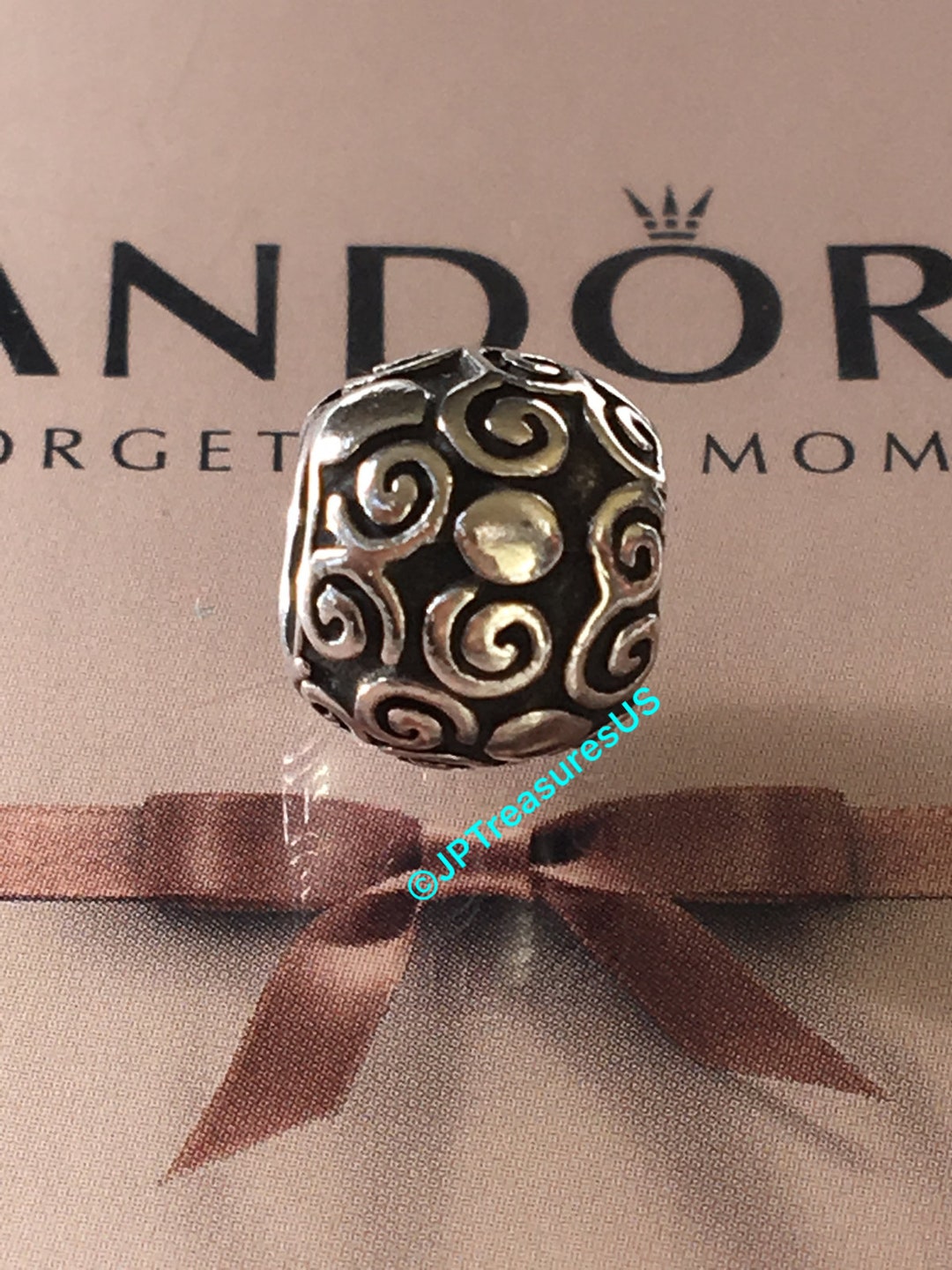 Authentic Pandora Swirls and Dots Charm Retired Pandora Charm Pandora ...